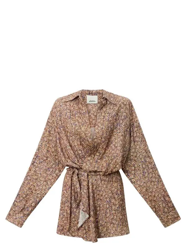 Isabel Marant Harmony Floral Mini Dress - Neutrals