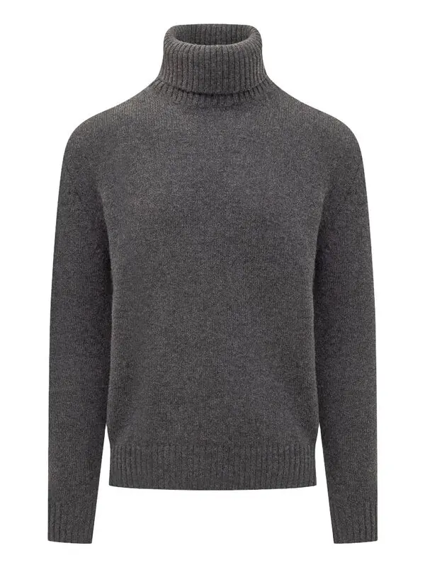 SEVEN GAUGE Merino Jersey Long-sleeved Sweater - Grey
