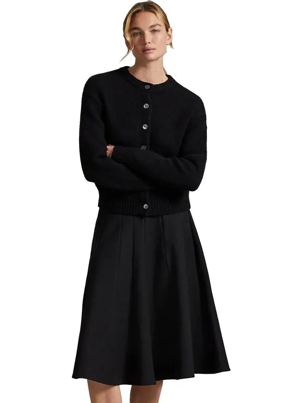 Ralph Lauren Seamed A-line Skirt - Polo Black