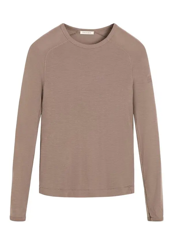 BY MALENE BIRGER Fritha Lyocell Long Sleeve T-shirt - Chocolate