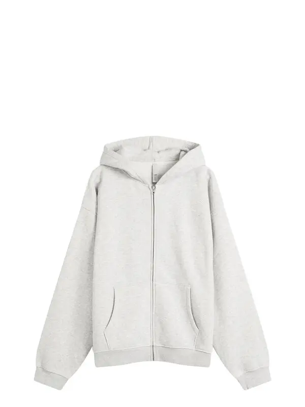 SKIMS Zip Hoodie - Light Heather Grey
