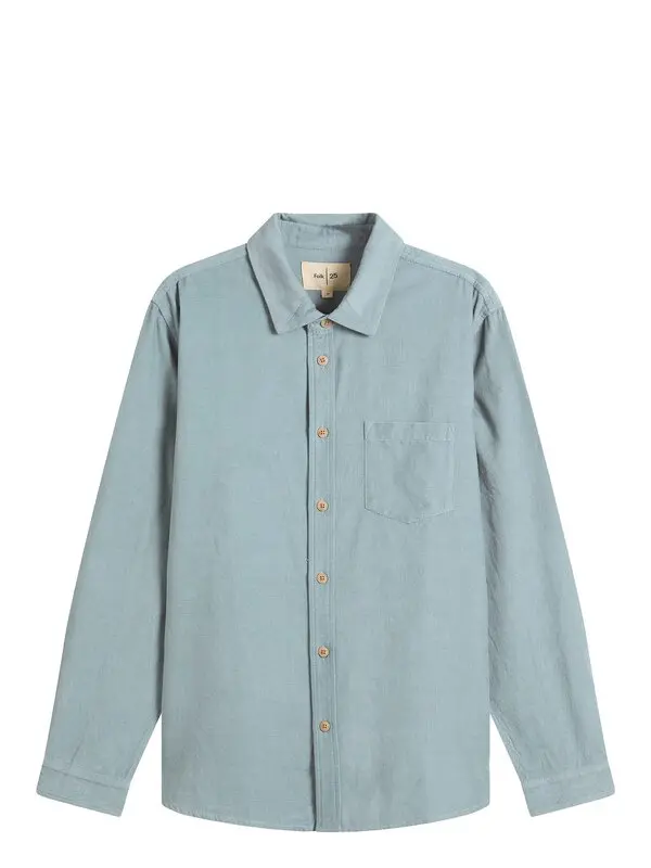 Folk Direction Babycord Shirt - Dusty Green