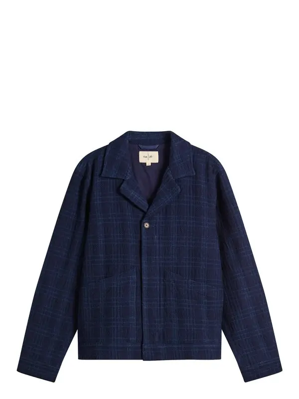Folk Chain Jacket - Indigo Textured Check