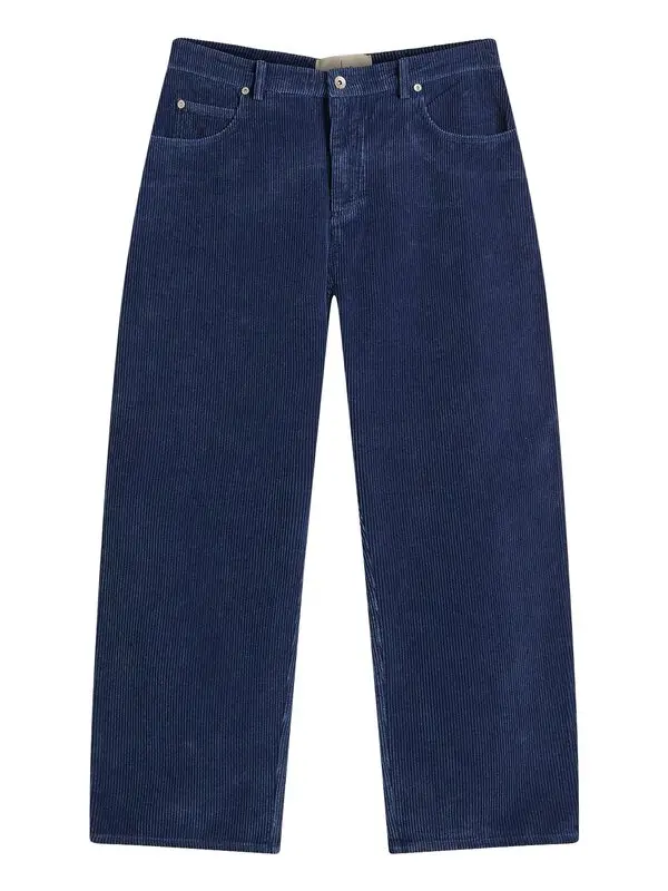 Folk Barrel Leg Pant - Washed Indigo Cord