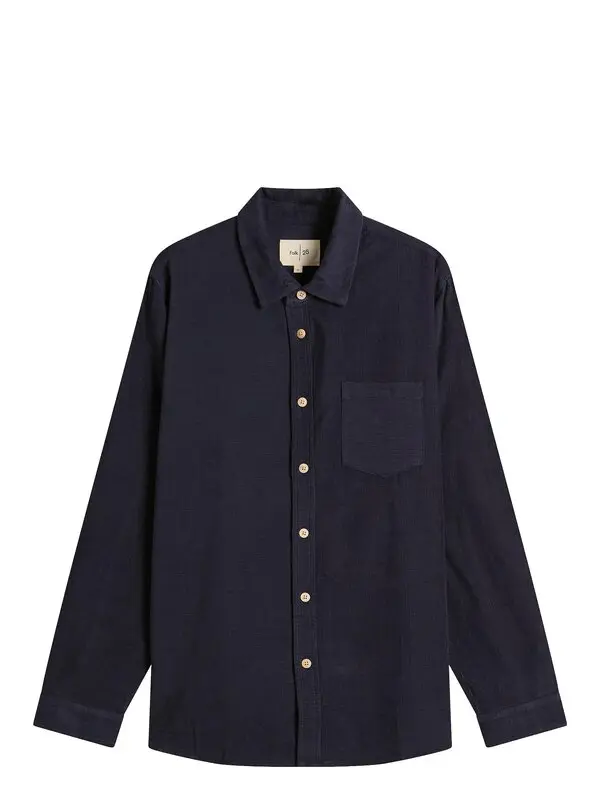 Folk Direction Babycord Shirt - Dark Navy