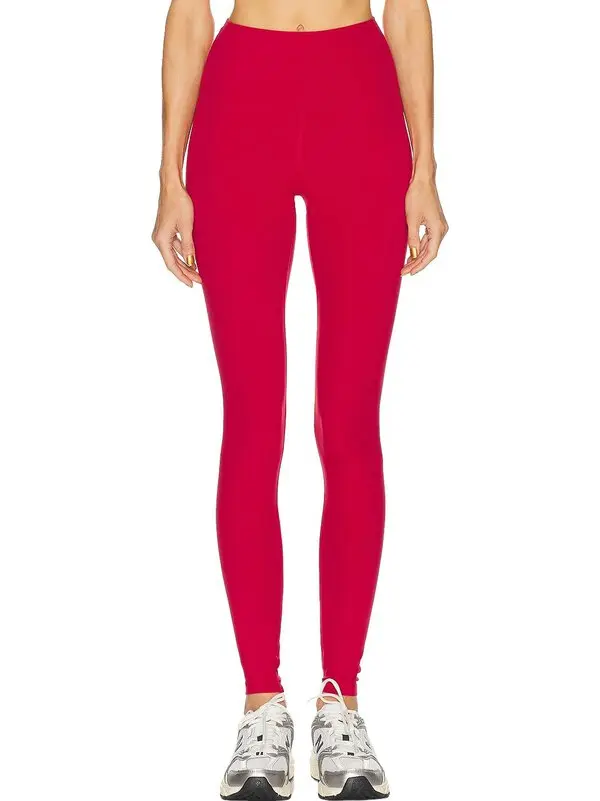 Year Of Ours Studio Everyday Legging In Red - Cinnamon