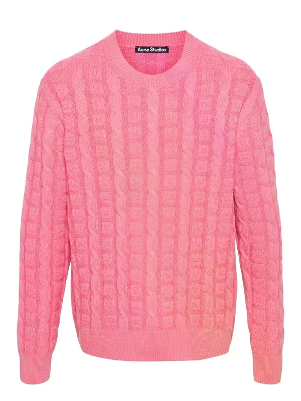 Acne Studios Cable-knit Jumper - Pink