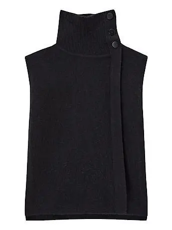 JOSEPH Cashmere-blend Bib With Button Details - Affogato