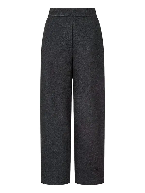 STUDIO TOMBOY Elasticated-waistband Wool Trousers - Grey