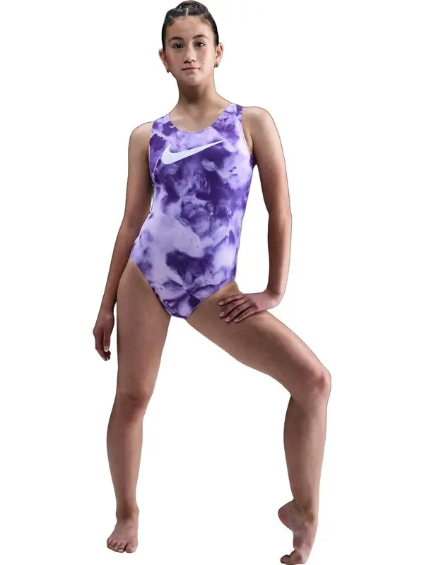 Nike Gymnastics Petal Clouds Racerback Leotard - Purple