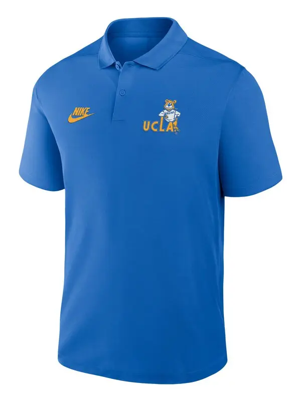 Nike Ucla Primetime Victory Legacy Vault Logo Dri-fit College Polo - Blue