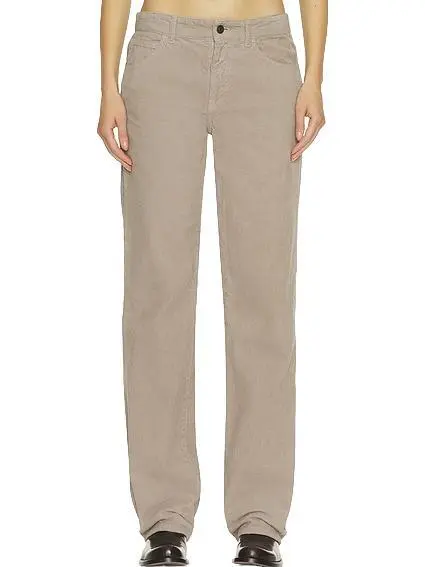 THE ROW Carlyle Pant Corduroy - Light Pebble