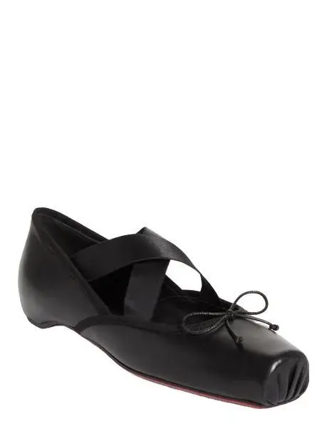 CHRISTIAN LOUBOUTIN Cassiasticina Ballet Flat - Black/black