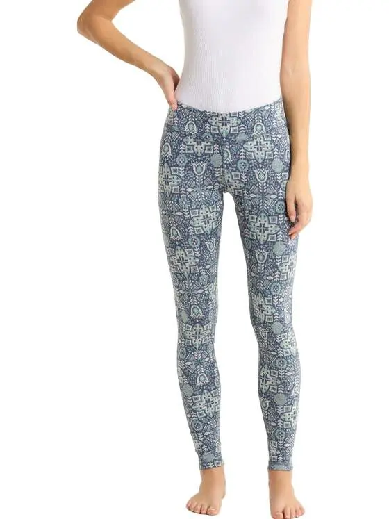 Smartwool Classic Merino Wool Thermal Leggings - Nightfall Deco Flora