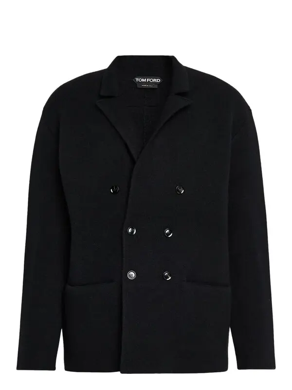 TOM FORD Notch-lapel Double-breasted Cashmere Blazer - Black