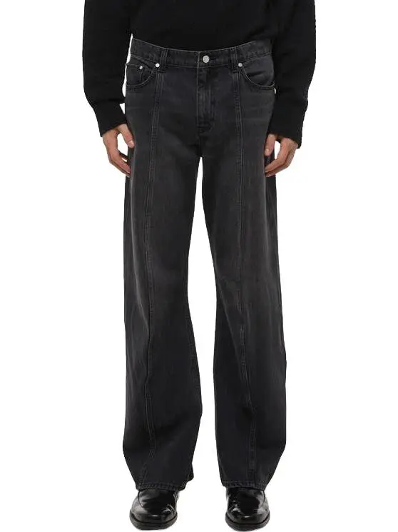 Helmut Lang Relaxed Straight Leg Ski Jeans - Faded Black