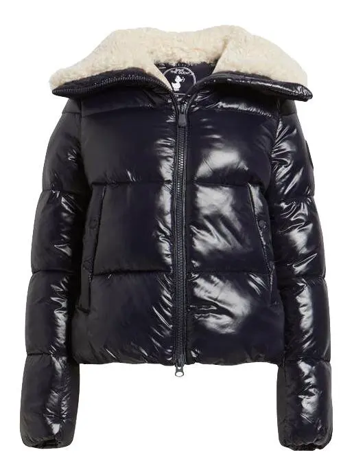 SAVE THE DUCK Water Resistant Quilted Puffer Jacket - Blue Black