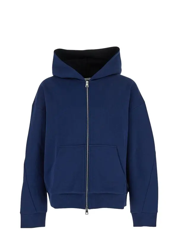 Givenchy Cotton-blend Hoodie With Logo - Blue