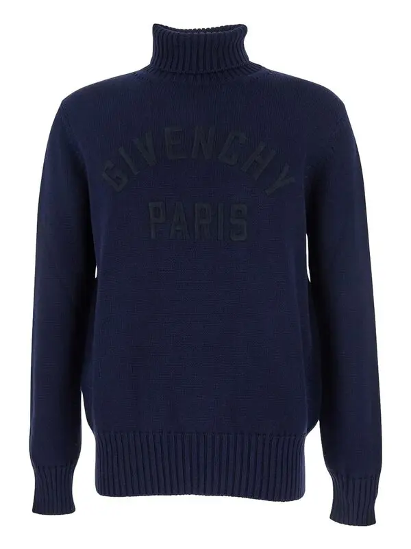 Givenchy Turtleneck Wool Sweater - Blue