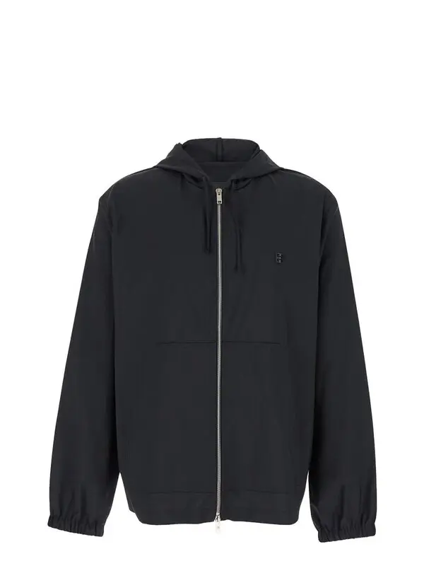 Givenchy Zip-up Hoodie With Logo Detail - Black