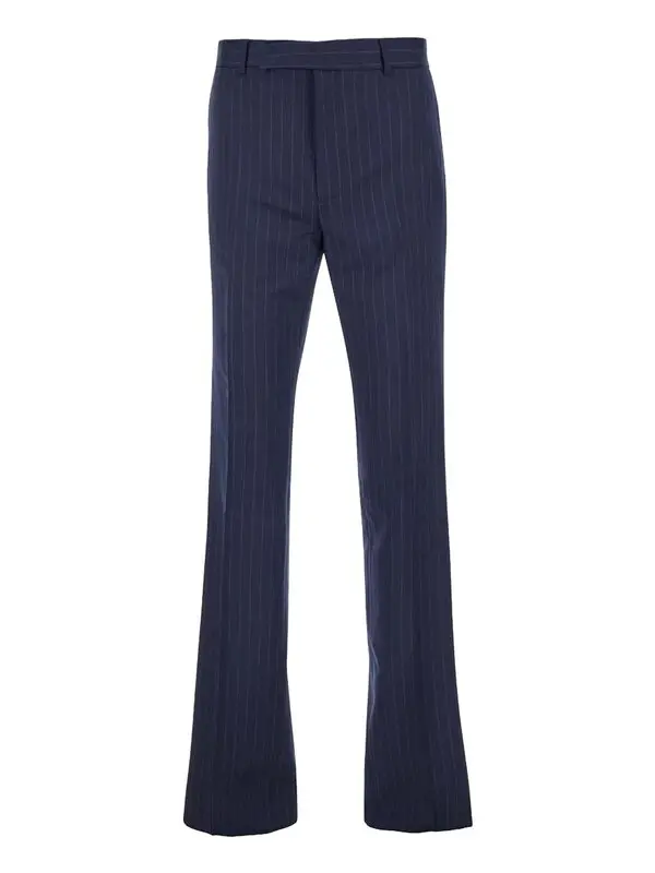 Givenchy Flared High-waist Wool Pants - Blue