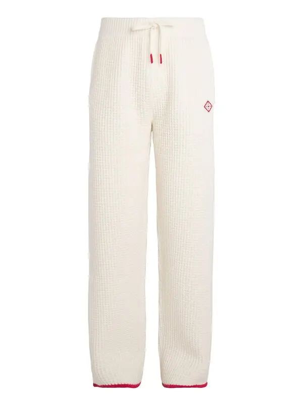Casablanca Wool Waffle Sweatpants - White