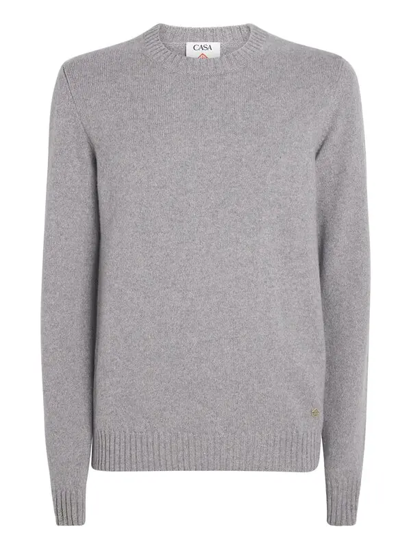 Casablanca Cashmere Crew-neck Sweater - Grey