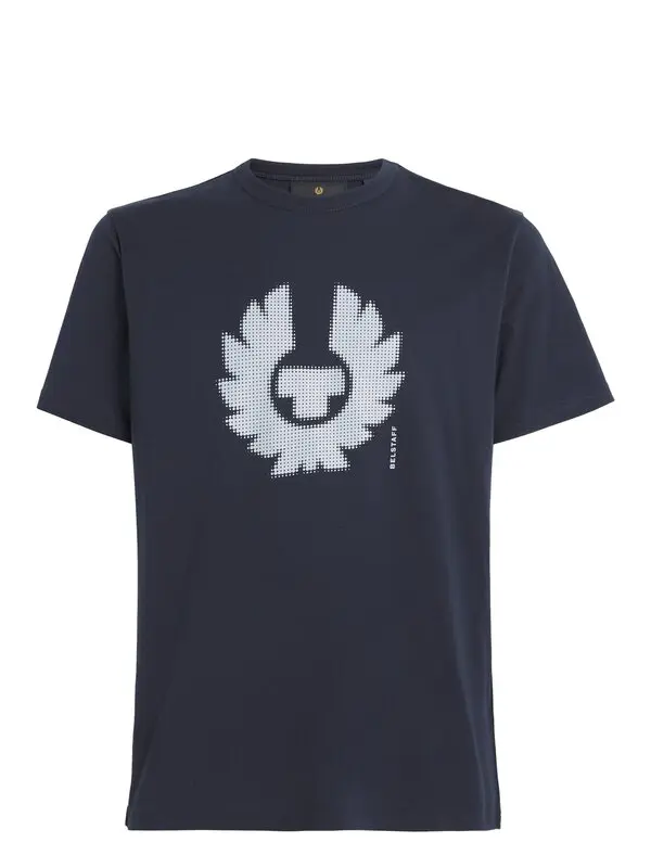 Belstaff Cotton Bitmap T-shirt - Navy