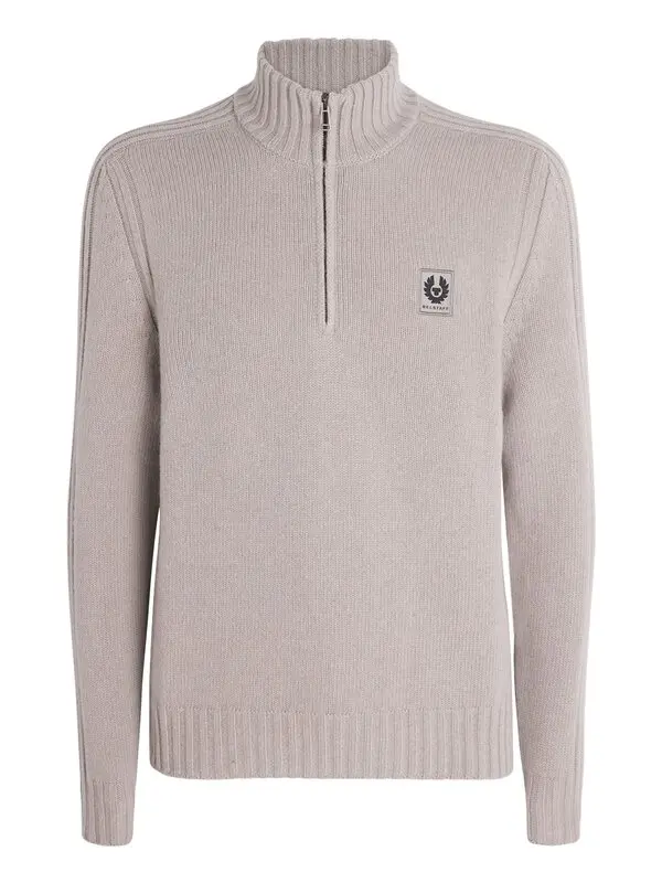 Belstaff Wool Quarter-zip Sweater - Grey