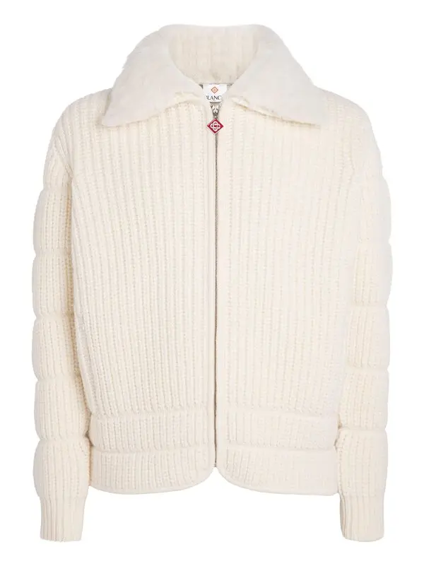 Casablanca Merino Wool Padded Jacket - White