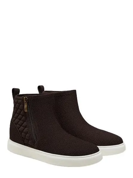 Vivaia Round-toe Wedge Sneakers - Dark Chocolate
