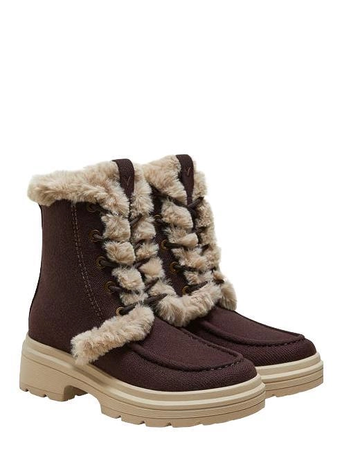 Vivaia Faux Fur Lined Water-repellent Boots - Dark Chocolate