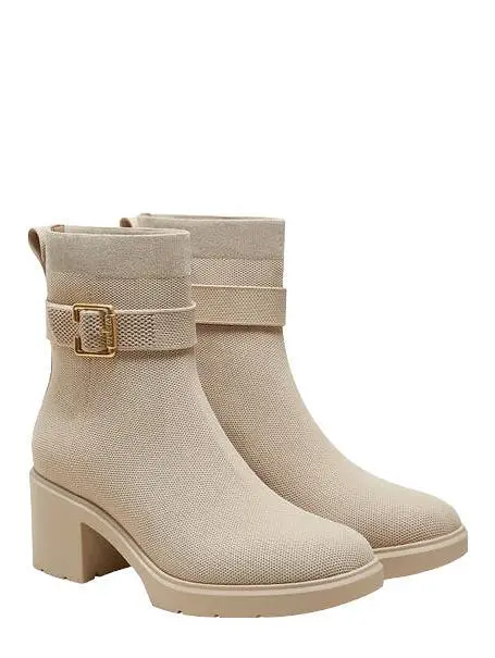 Vivaia Square-toe Heeled Ankle Boots - Almond