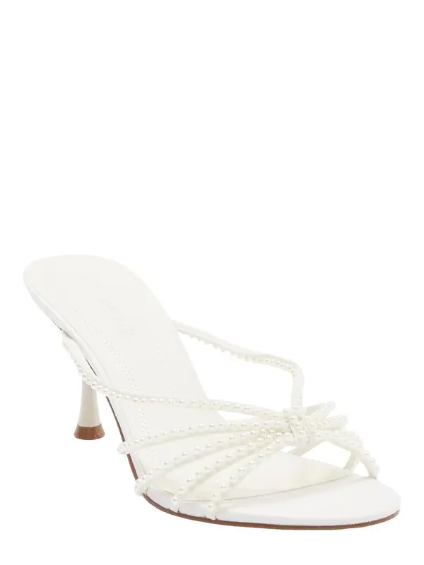 Steve Madden Edna Leather Slide Sandal - Pearl