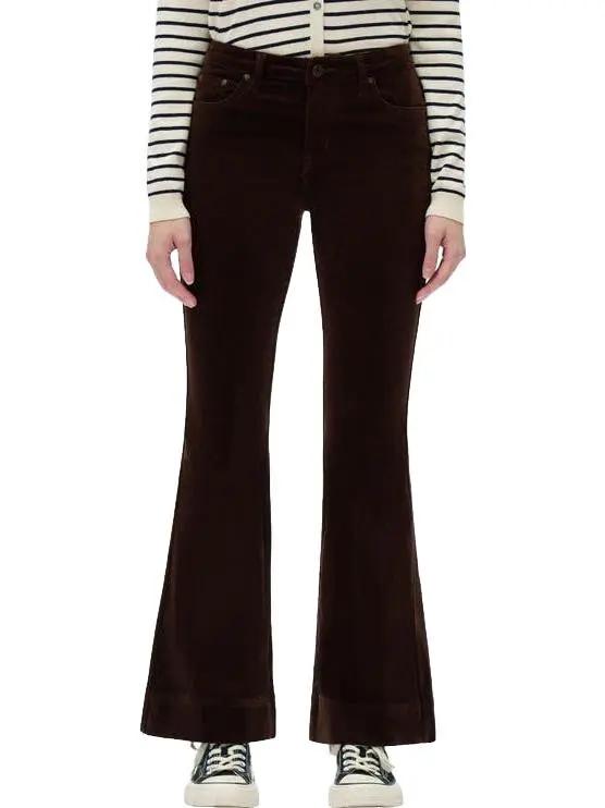 BAYEAS Mid-rise Flare Corduroy Pants - Hazelnut