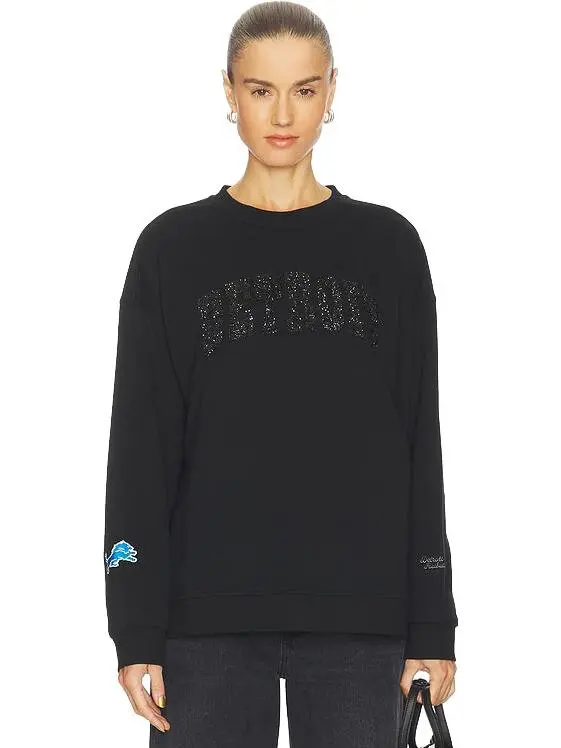 THE WILD COLLECTIVE Detroit Lions Sweatshirt - Black
