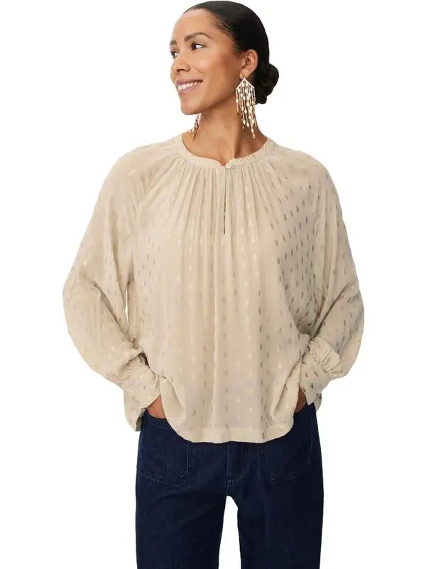 MASAI COPENHAGEN Madornessa Long Sleeve Blouse - Oxford Tan