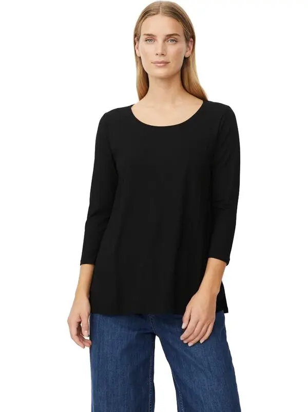 MASAI COPENHAGEN Macecille 3/4 Sleeve Top - Black