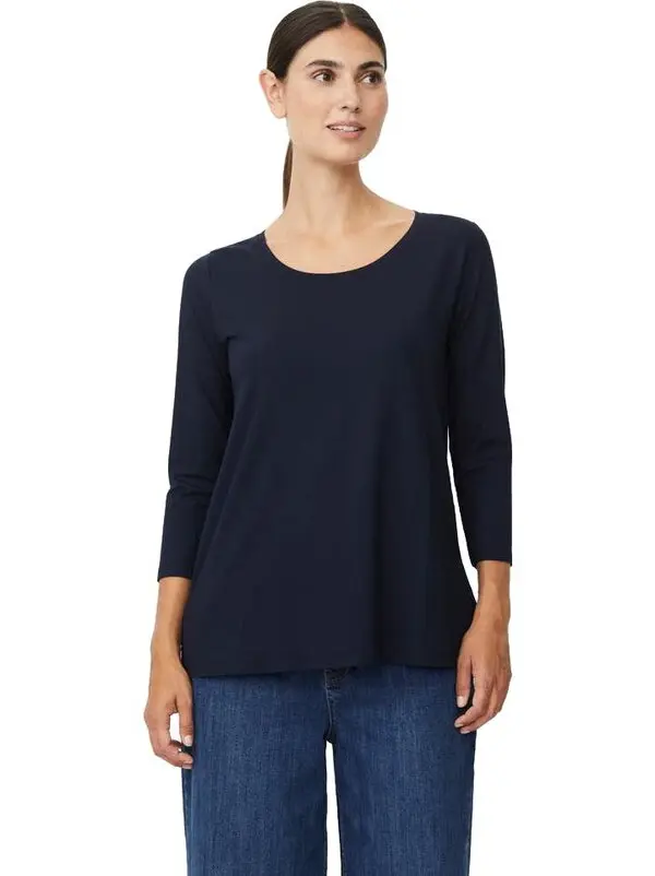 MASAI COPENHAGEN Macecille 3/4 Sleeve Top - Navy