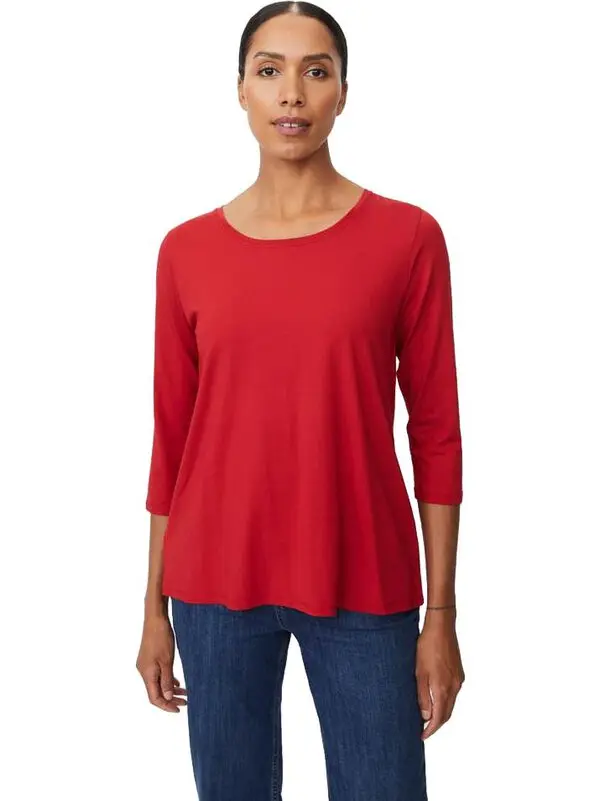 MASAI COPENHAGEN Macecille 3/4 Sleeve T-shirt - Scarlet Sage
