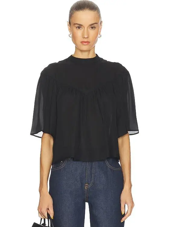 NILI LOTAN Lucie Blouse - Black