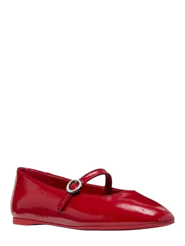 Kate Spade New York Halo Crinkled Patent Leather Mary Jane - Dark Scarlet