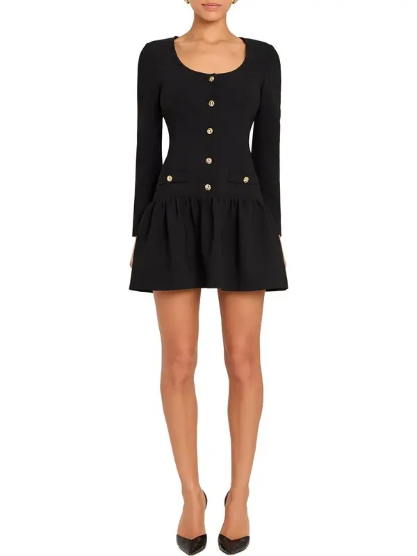 Amanda Uprichard Fallon Mini Dress - Black