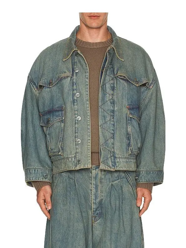 ART COMMUNITY Reversible Japanese Denim Jacket - Washed Indigo