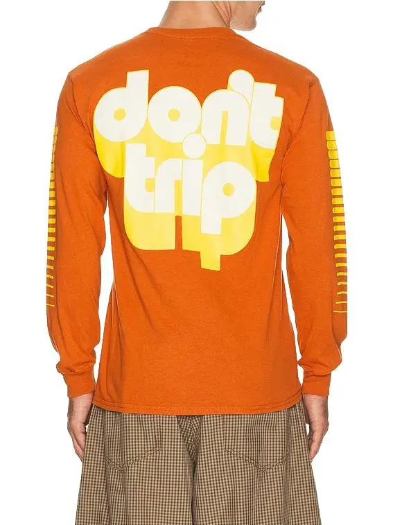 FREE & EASY Apres Long Sleeve Tee In Orange - Rust