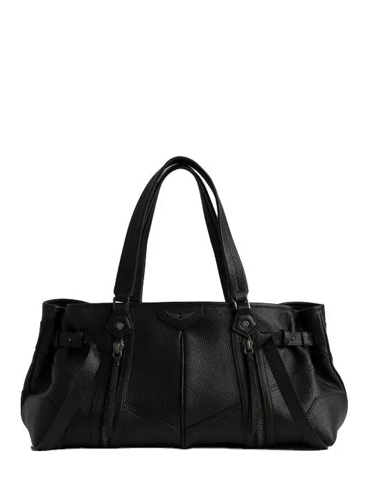 Zadig&Voltaire Grained Leather Shopper - Black