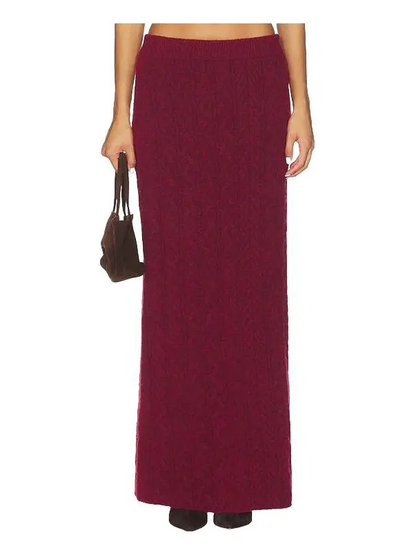 4TH & RECKLESS Dalia Knit Skirt - Burgundy