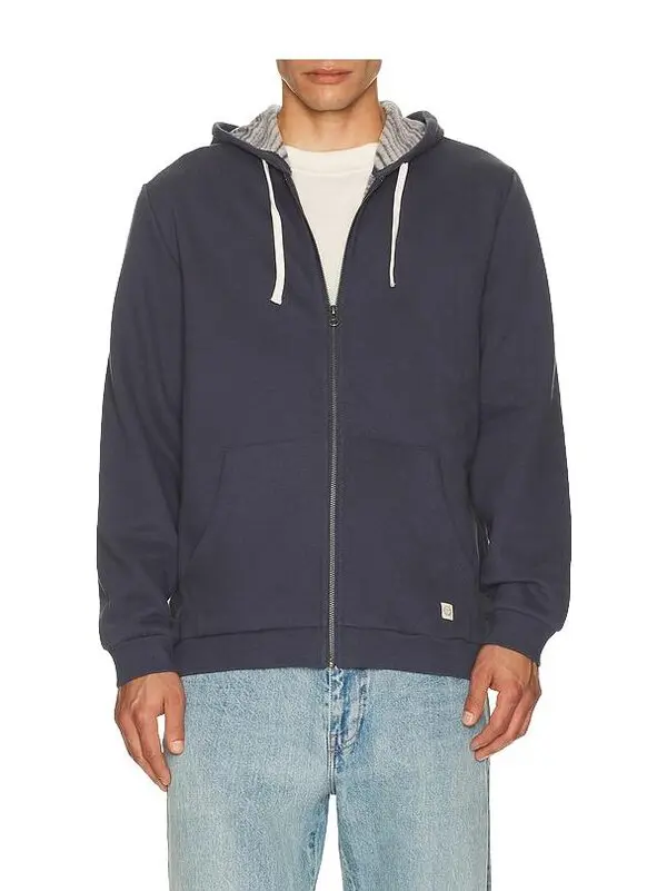 Marine Layer Relaxed Cloud 9 Full Zip Hoodie - Navy