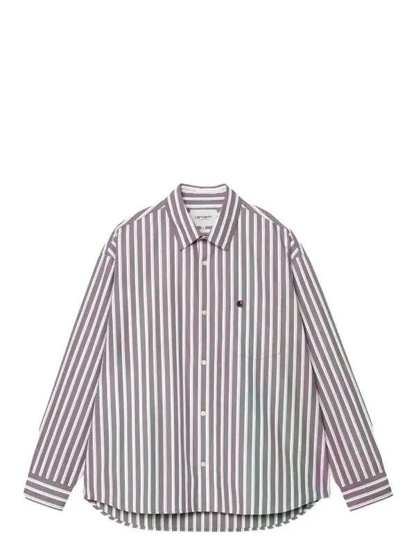Carhartt Work In Progress Malden Striped-pattern Shirt - Purple