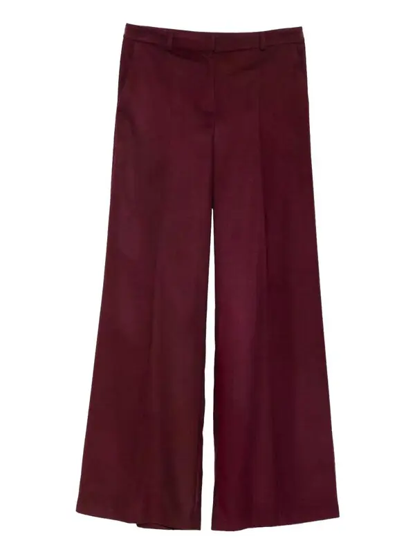 REWIND Belt-loops Wide Leg Pants - Red